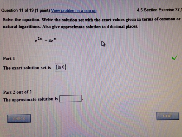 Solved Solve the equation. Write the soIution set with the | Chegg.com