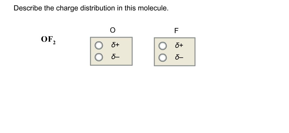 Solved Describe the charge distribution in this molecule. | Chegg.com