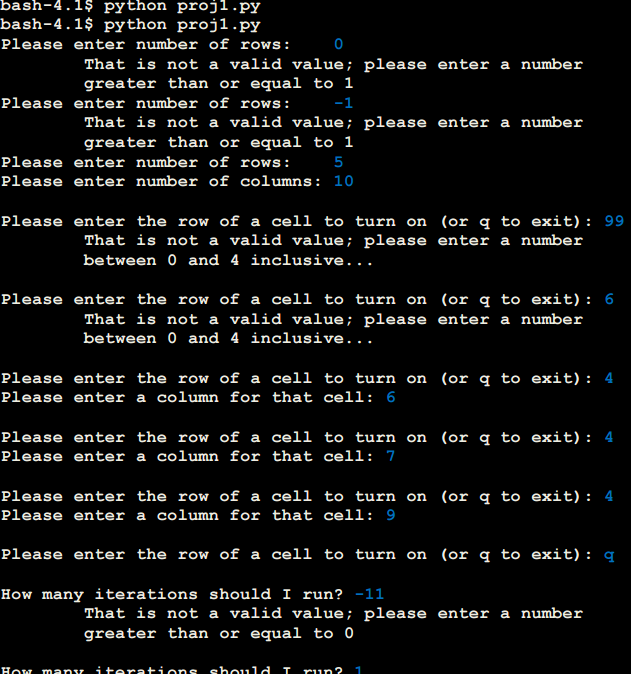 Solved Basic Python Conway S Game Of Life In This Game You