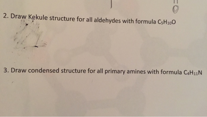 Solved Draw Kekule structure for all aldehydes with formula | Chegg.com