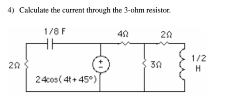 Solved Calculate the current through the 3-ohm resistor. | Chegg.com