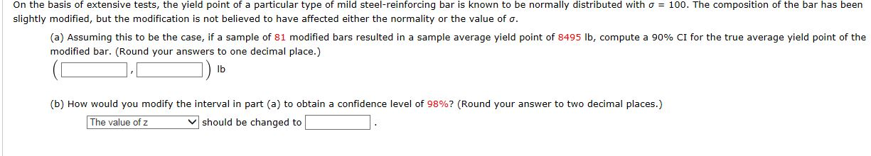 Solved On the basis of extensive tests, the yield point of a | Chegg.com