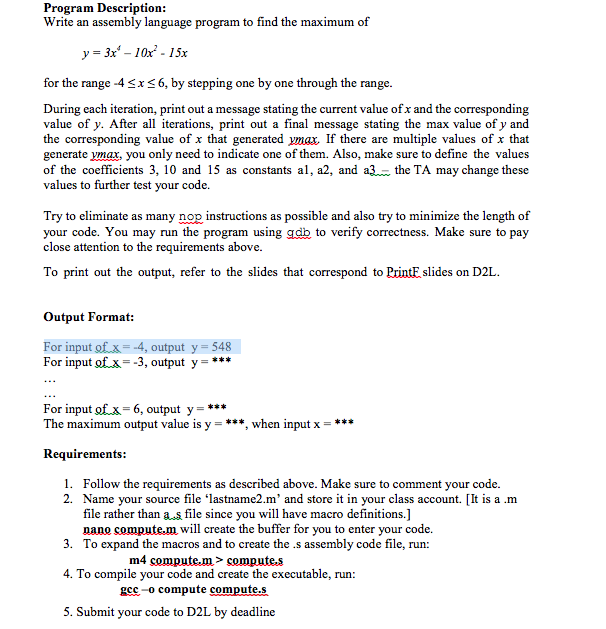 Write an assembly language program to find the | Chegg.com