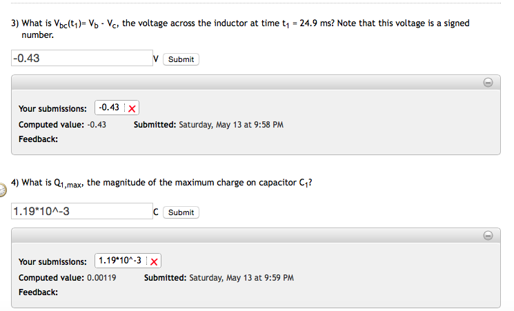 Solved A circuit is constructed with two capacitors and an | Chegg.com