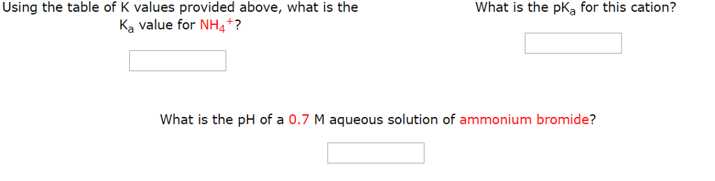 Solved Using the table of K values provided above, what is | Chegg.com
