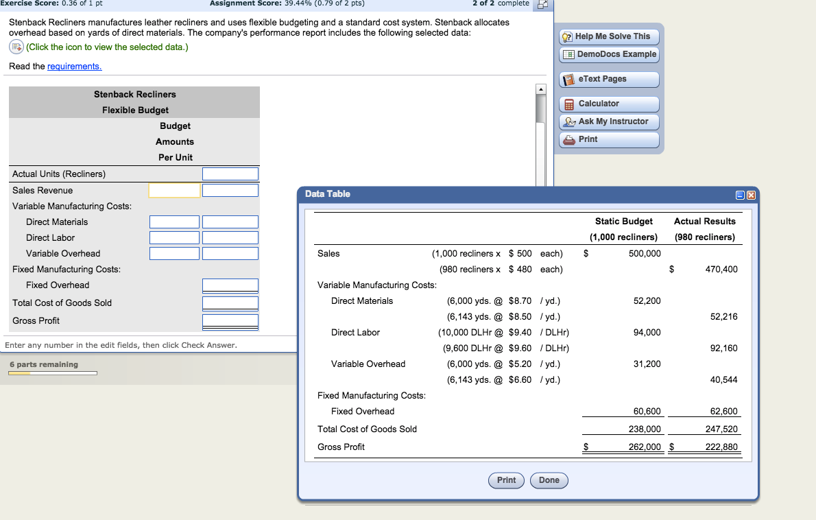 Solved Exercise Score: 0.36 of 1 pt Assignment Score: 39.44% | Chegg.com