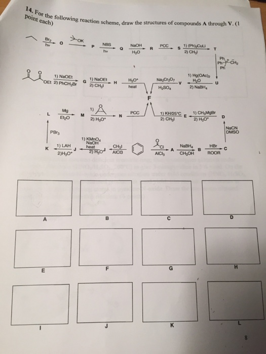 For the following reaction scheme, draw the structure | Chegg.com