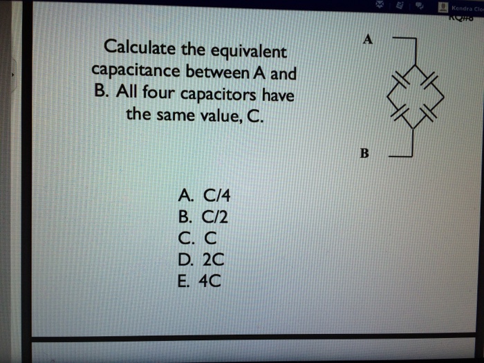 Solved Calculate the equivalent capacitance between A and B. | Chegg.com