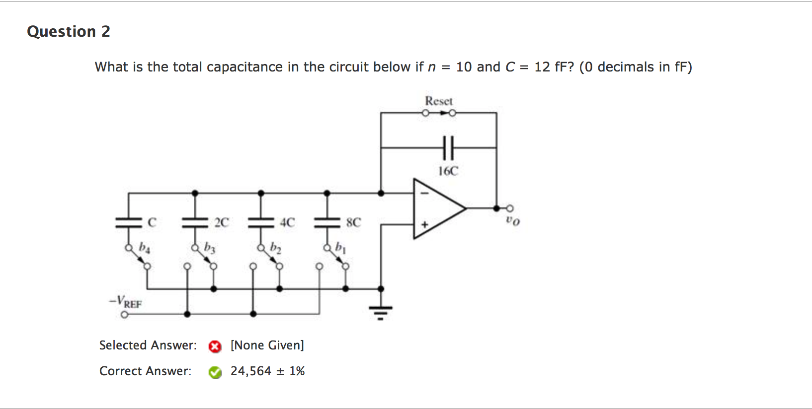 Solved What is the total capacitance in the circuit below if | Chegg.com