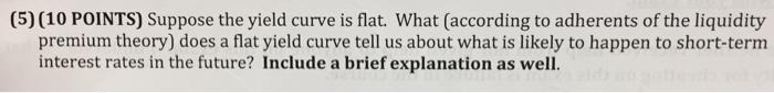 Solved Suppose the yield curve is flat. What (according to | Chegg.com