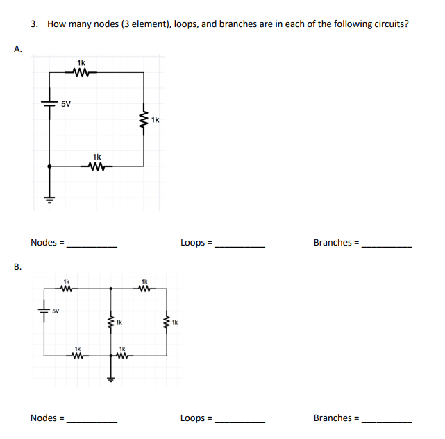Solved 3. How many nodes (3 element), loops, and branches | Chegg.com