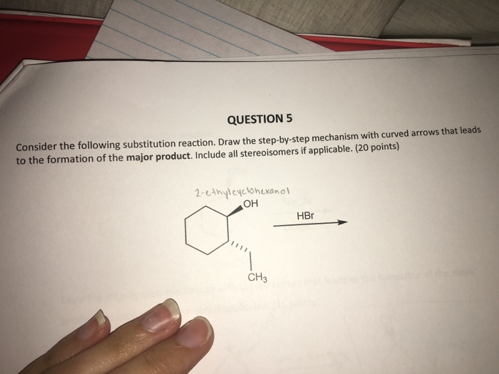 Solved Consider the following substitution reaction. Draw | Chegg.com