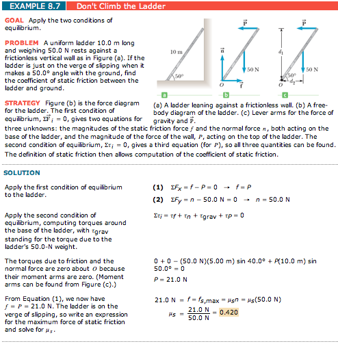 PhyLab-Educate: Static Equilibrium: Torque and Ladder Problem