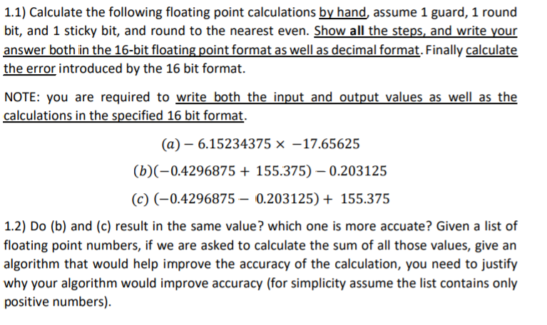 Solved The following question is using IEEE 754-2008 format | Chegg.com