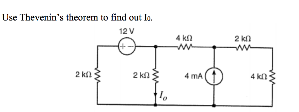 Solved Use Thevenin's theorem to find out Io. | Chegg.com