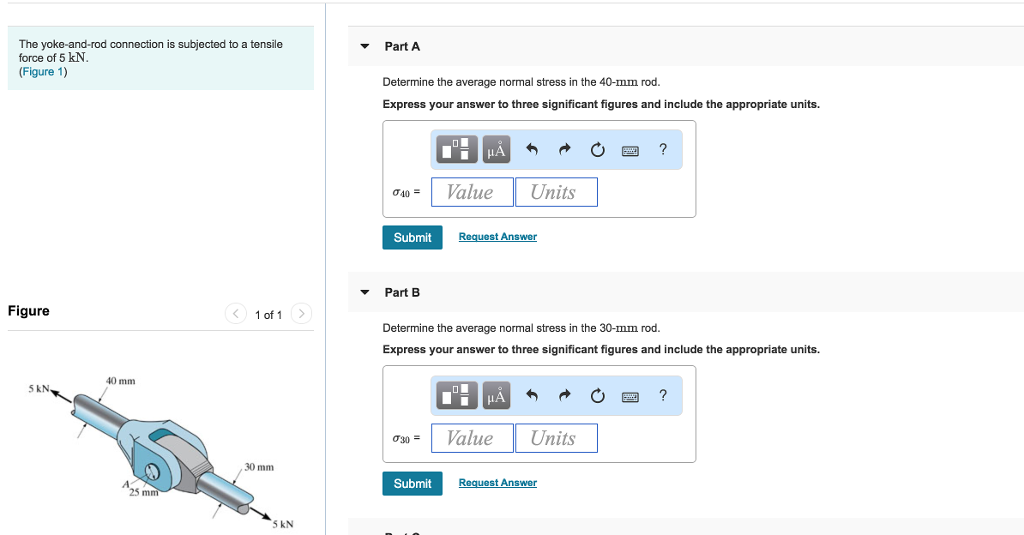 Solved The yoke-and-rod connection is subjected to a tensile | Chegg.com