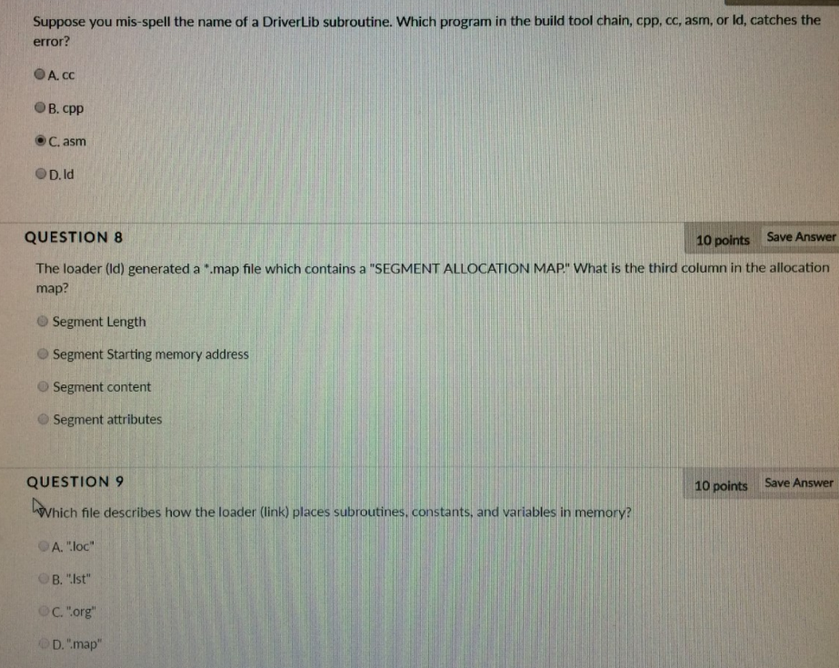 Solved These questions are from my Embedded Systems LEC | Chegg.com