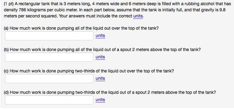 Solved (1 pt) Use calculus to find the volume of a cap of a | Chegg.com