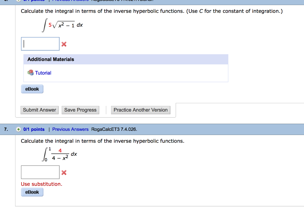 Solved Calculate the integral in terms of the inverse | Chegg.com