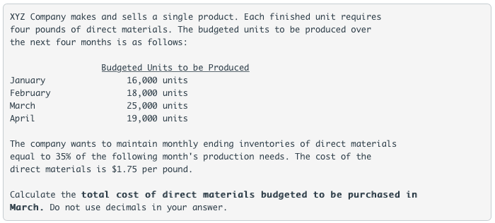 Solved XYZ Company makes and sells a single product. Each | Chegg.com