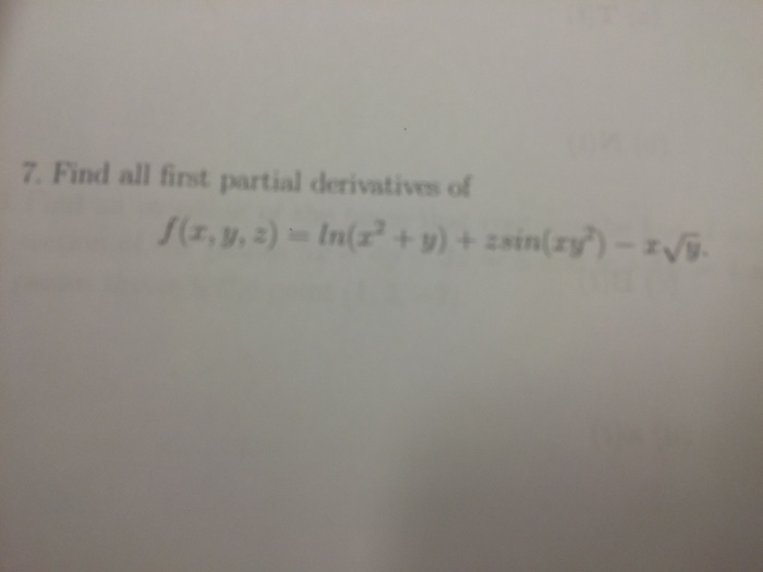 Solved Find all first partial derivatives of | Chegg.com