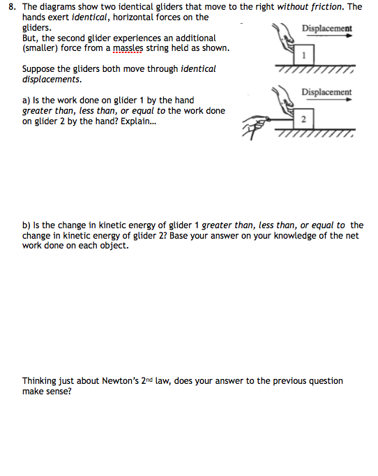 Solved 7. Consider a new set-up: glider A is pulled by a | Chegg.com