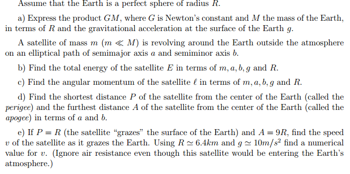 Solved Assume that the Earth is a perfect sphere of radius | Chegg.com