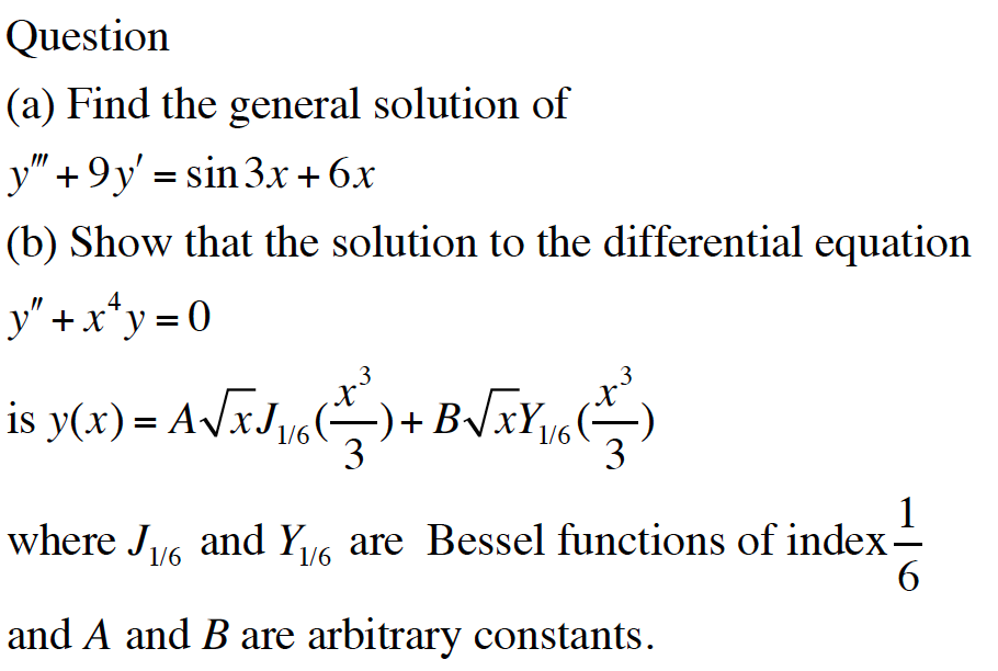 Solved Second order differential equation - | Chegg.com