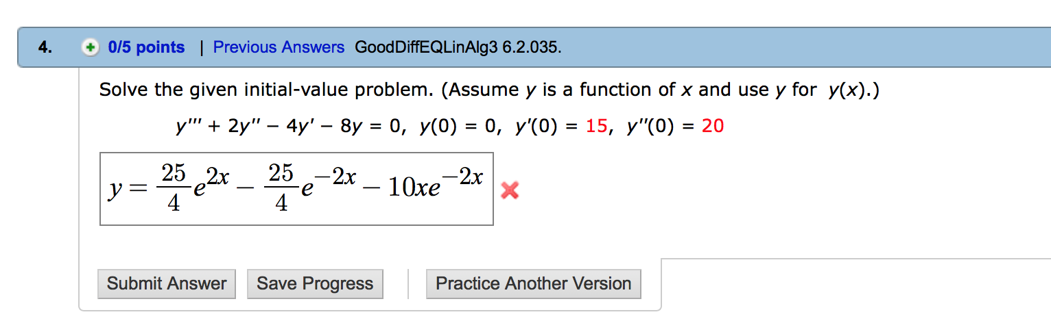 Solved Solve the given initial-value problem. (Assume y is | Chegg.com