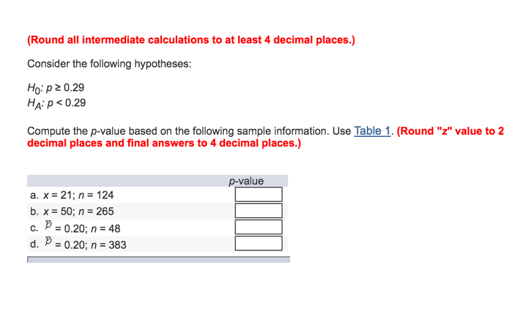 Solved (Round all intermediate calculations to at least 4 | Chegg.com