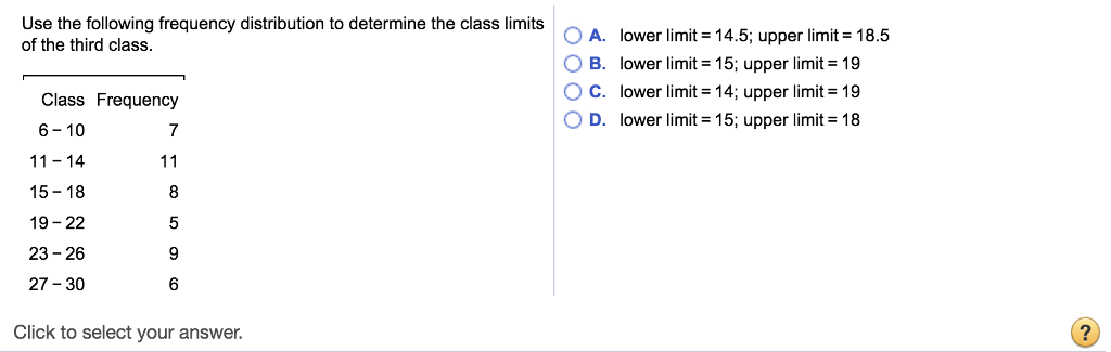 Solved Use The Following Frequency Distribution To Determine 