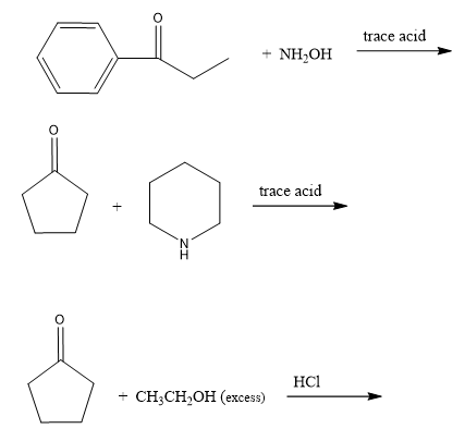 Solved trace acid NH OH trace acid HCl -CH,CHOH (excess) | Chegg.com