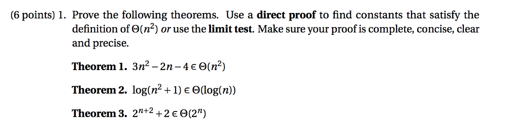 Solved Prove the following theorems. Use a direct proof to | Chegg.com