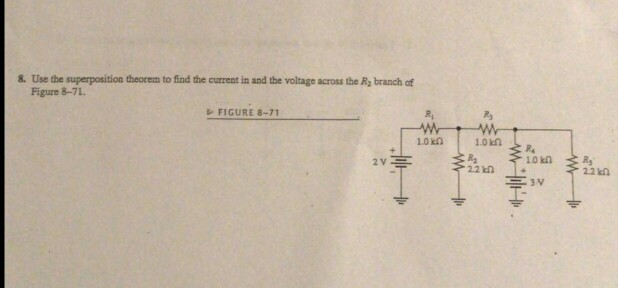 Solved 8. Use the superposition theorem to find the current | Chegg.com
