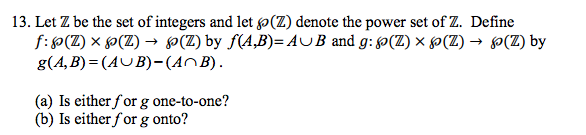 Solved 13. Let Z be the set of integers and let (Z) denote | Chegg.com