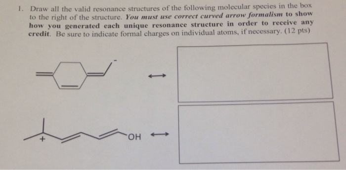 Solved Draw all the valid resonance structures of the | Chegg.com