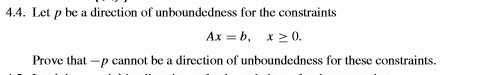 Solved 4.4. Let p be a direction of unboundedness for the | Chegg.com