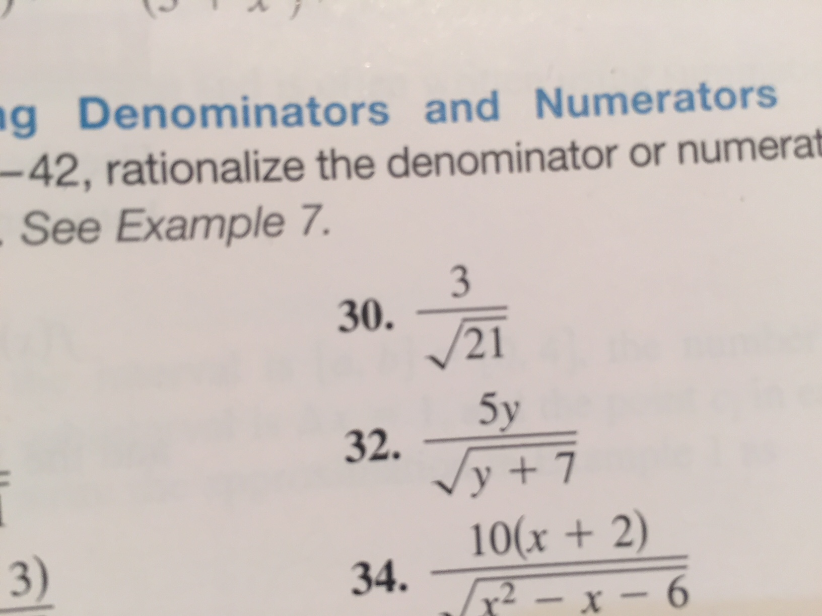 Solved Denominators and Numerators rationalize the | Chegg.com