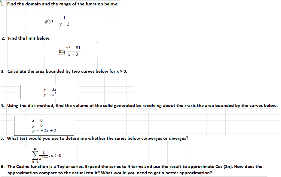 Solved Find The Domain And The Range Of The Function Below