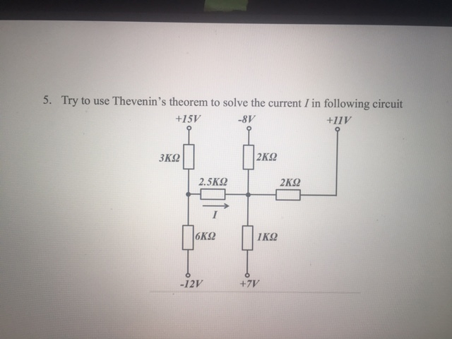 Solved Try to use Thevenin's theorem to solve the current I | Chegg.com