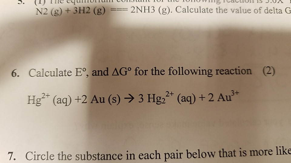Solved N2 (g) +3H2 (g)2NH3 (g). Calculate the value of delta | Chegg.com