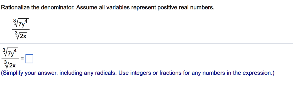 Solved He Denominator Assume All Variables Represent Posi 