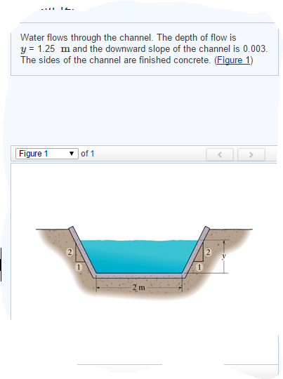 Solved Water flows through the channel. The depth of flow is | Chegg.com
