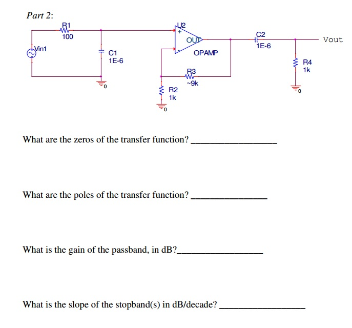 Solved Find the poles/zeroes of the transfer function for | Chegg.com