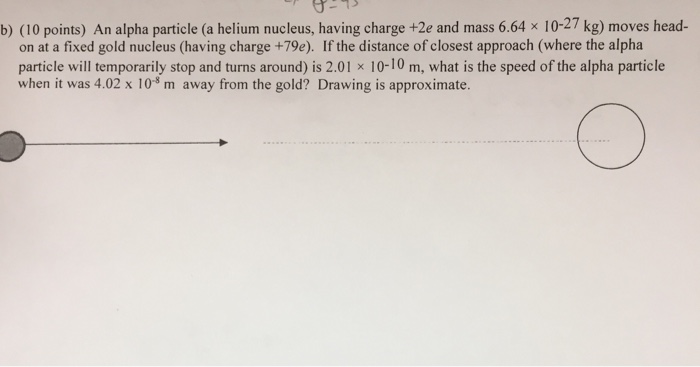 Solved An alpha particle (a helium nucleus, having charge | Chegg.com