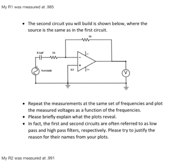 The second circuit you will build is shown below, | Chegg.com