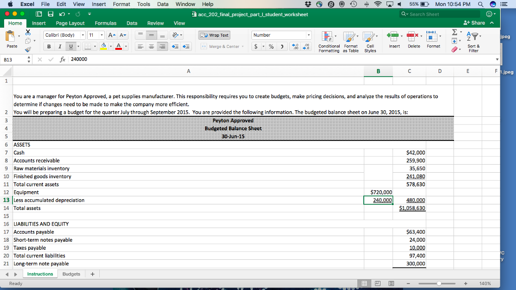 Solved Excel File Edit View Insert Format Tools Data Window 5507