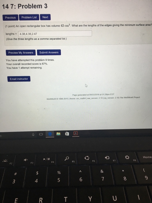 Solved Math webwork / ma205-002-umd-w16/14 7/4 14 7: | Chegg.com