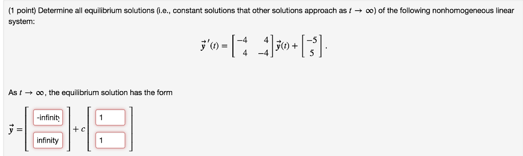 Solved Determine all equilibrium solutions (i.e., constant | Chegg.com