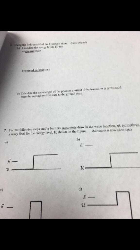 Solved modern physics question, I know some question not | Chegg.com